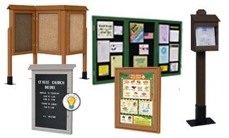 Wall & Freestanding Display Solutions: Shop Information Message Centers ...