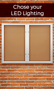 Lighted Extreme WeatherPlus™ Outdoor Enclosed Bulletin Boards 2-3 Door ...