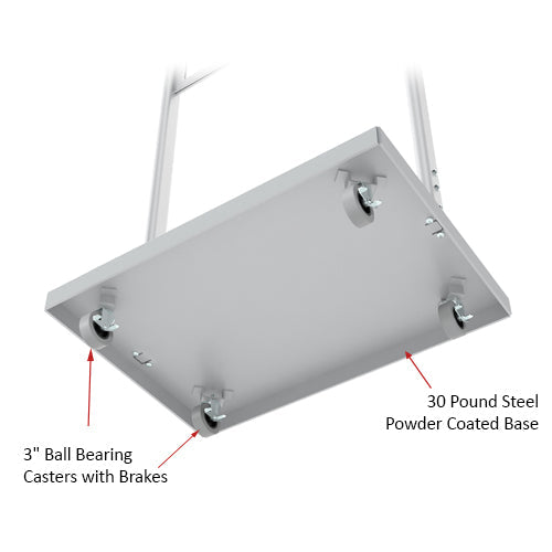 2-Tier Rolling Powerhouse Poster Display Stand for 22x28 Poster Signs ...