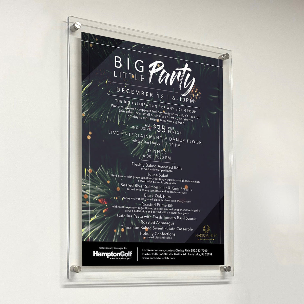 12x18 Standoff Acrylic Wall Sign Holder – PosterDisplays4Sale