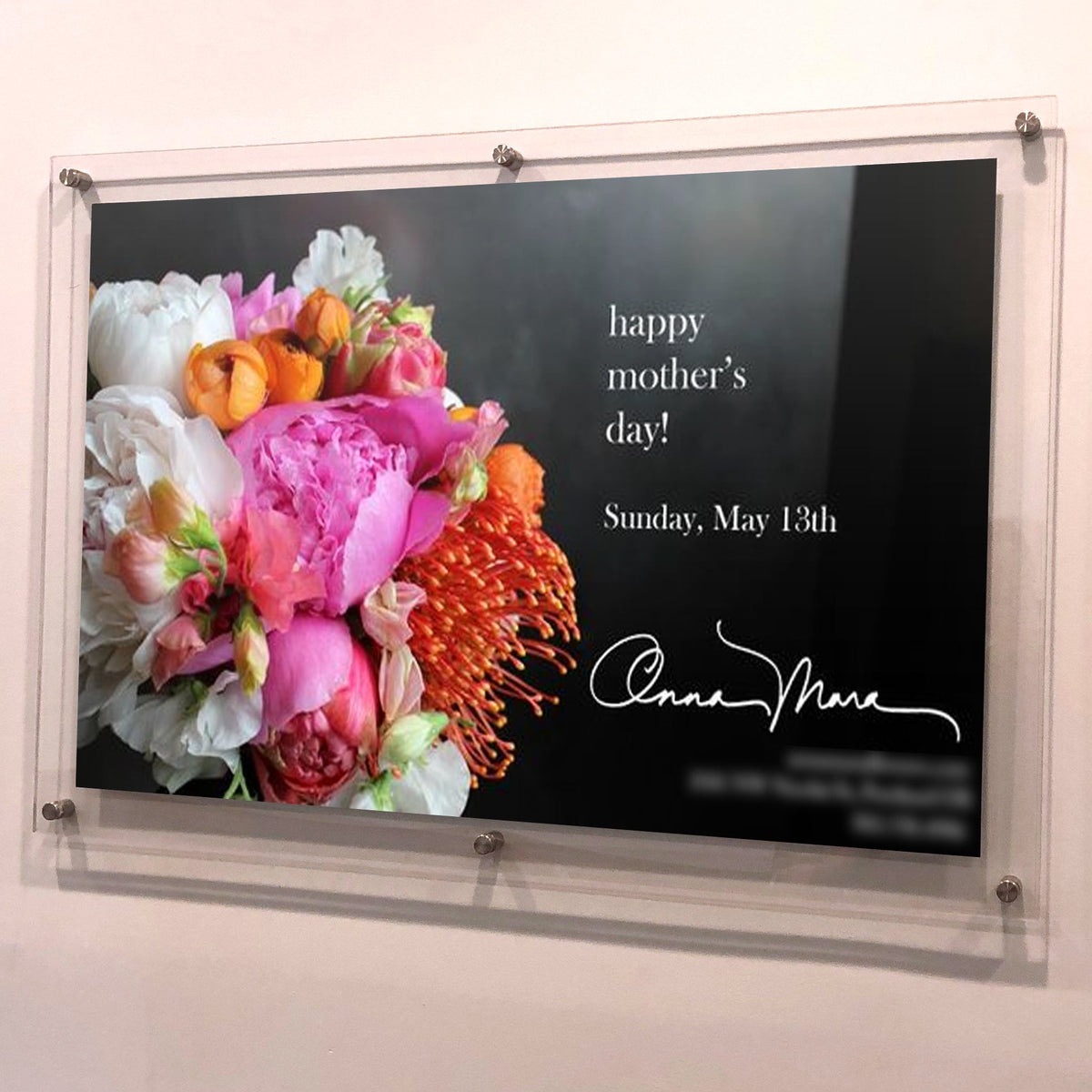 8.5x14 Standoff Acrylic Wall Sign Holder – PosterDisplays4Sale