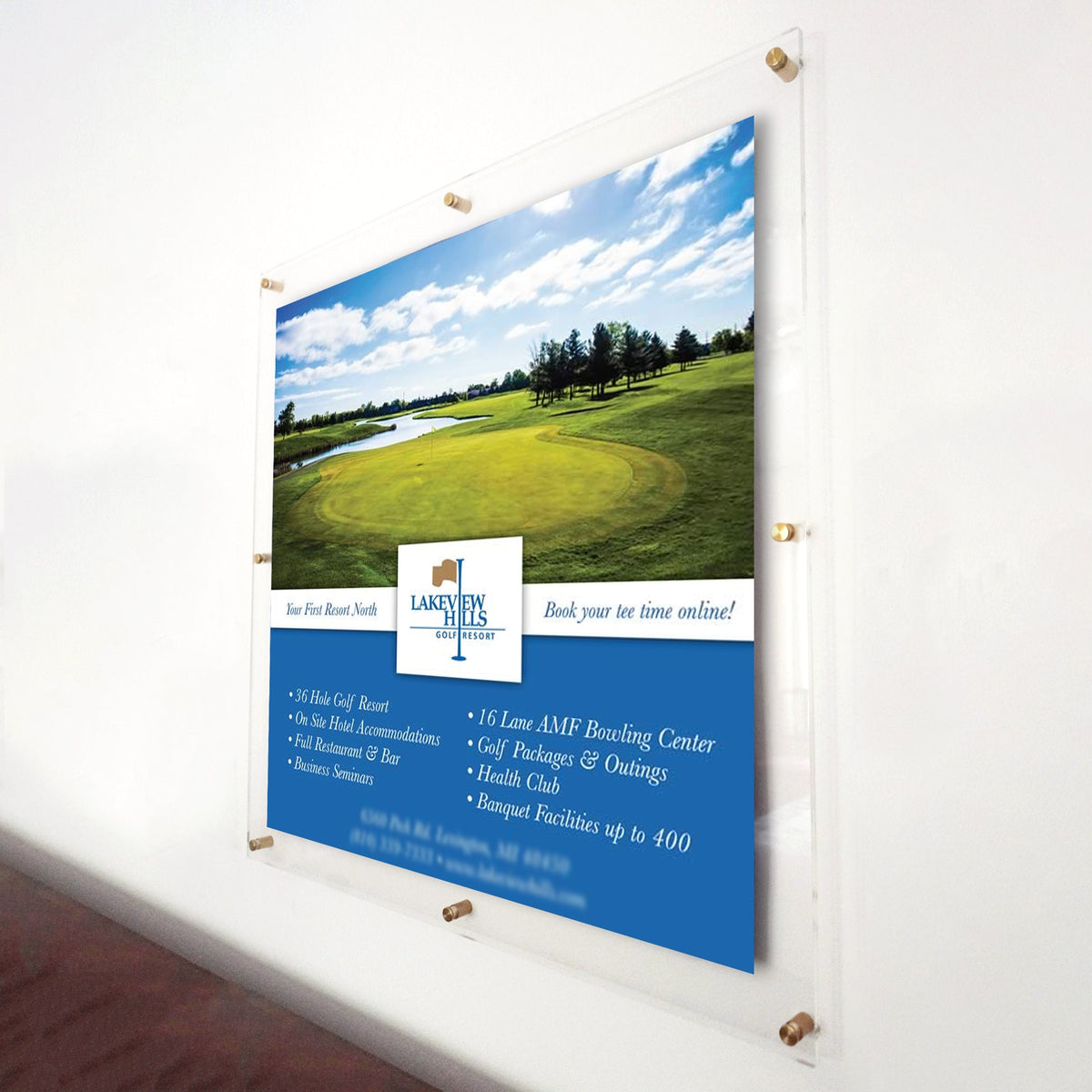 16x16 Standoff Acrylic Wall Sign Holder – PosterDisplays4Sale