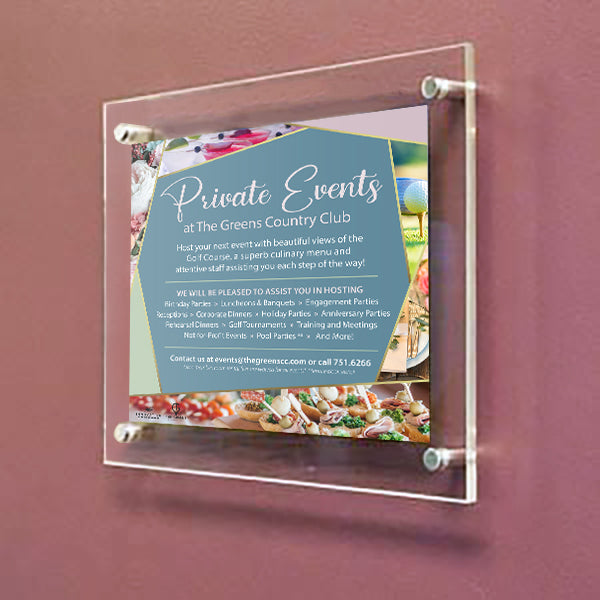 24x24 Standoff Acrylic Wall Sign Holder – PosterDisplays4Sale