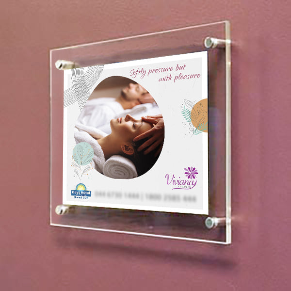 18x18 Standoff Acrylic Wall Sign Holder – PosterDisplays4Sale