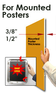EXTRA-DEEP 10x12 Poster Snap Frames with Security Screws (for MOUNTED ...