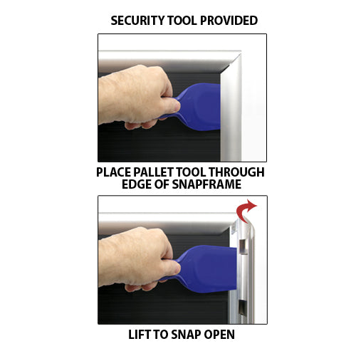 X-Large Poster Snap Frame 24x72 Security-Style for Mounted Graphics ...