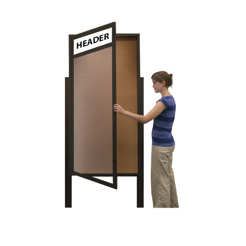 Standing Extra Large Outdoor Enclosed Poster Cases + Header Ships Free ...