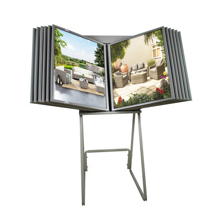 Standing Swinging Panel Display Information Center with 12 Flip Panels ...