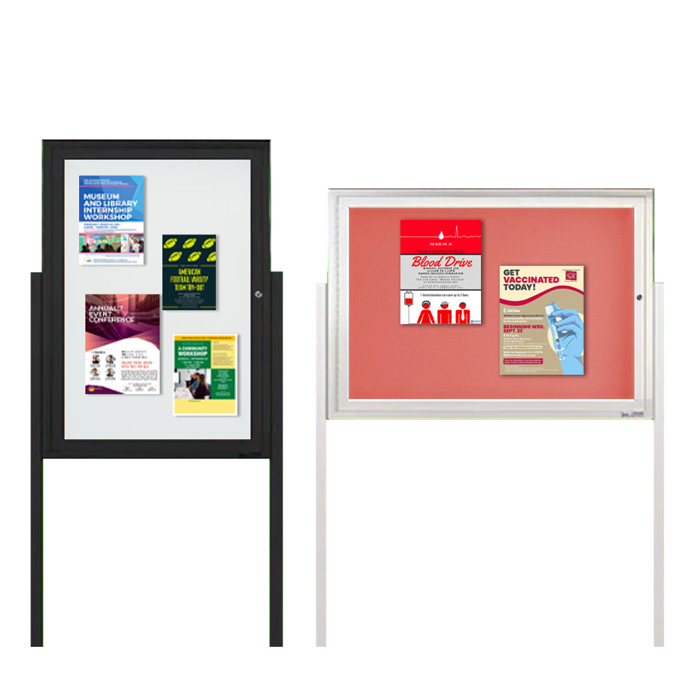 Free-Standing Extreme Weather Plus Outdoor Poster Cases with LED Lights ...