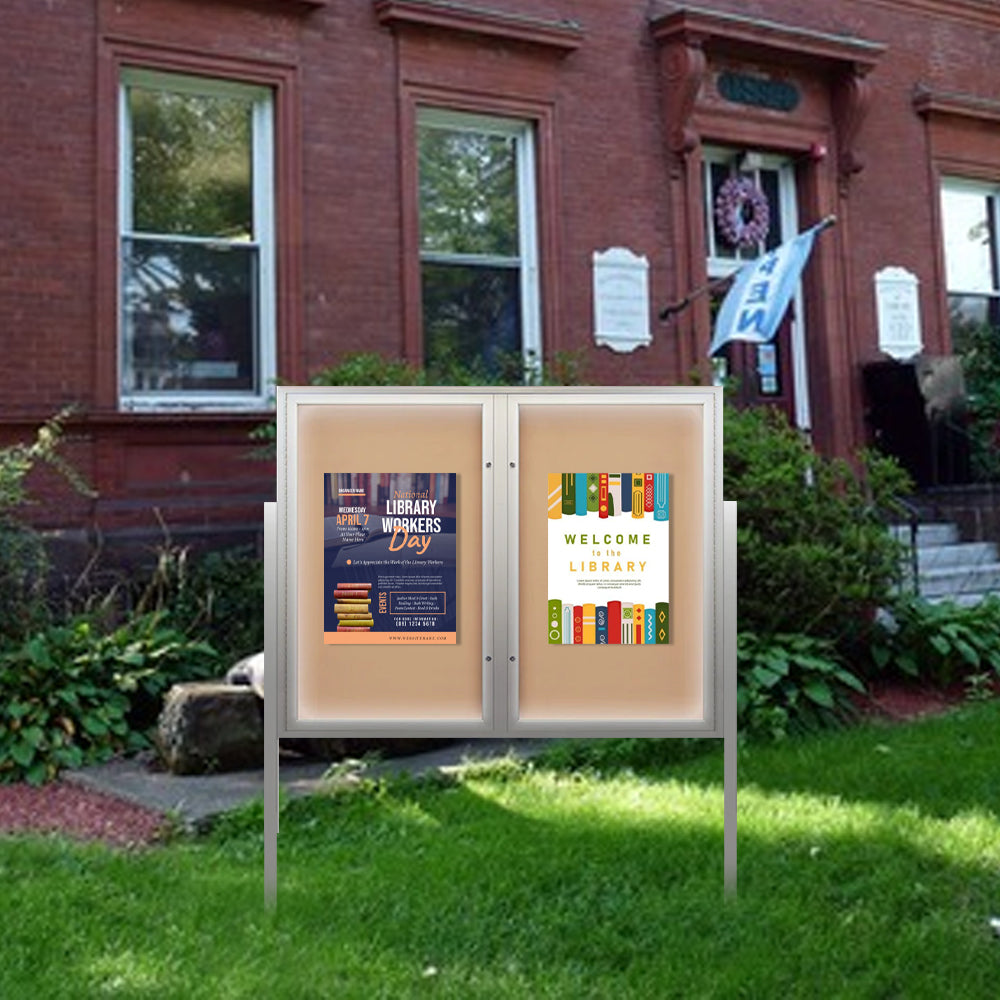Standing Extreme WeatherPlus™ LED Poster Cases 2-3 Doors ...