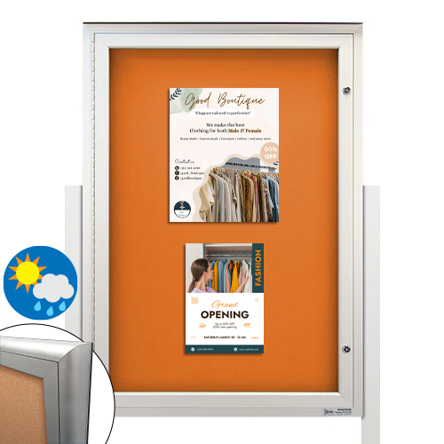 Weatherplus Radius Edge Outdoor Enclosed Poster Display Stand ...