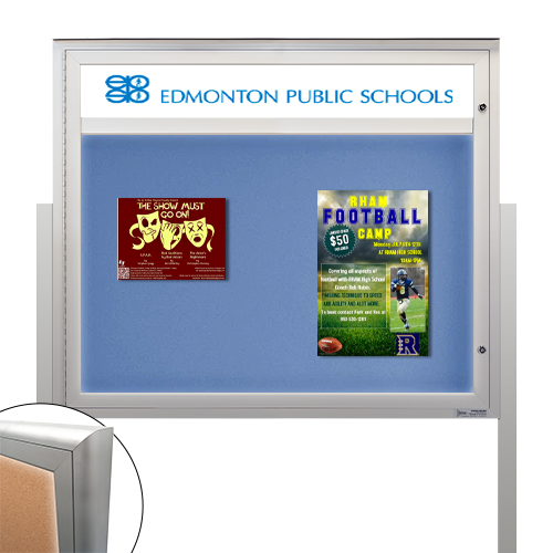 Radius Edge Outdoor Poster Cases with LED Lights + Header + Posts ...