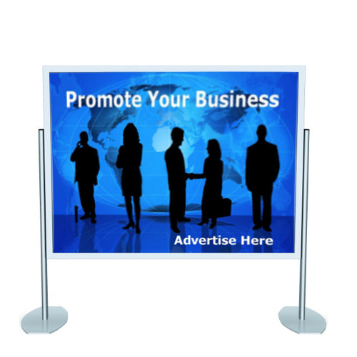 Large Format Poster Stand Display - 36x60 sign holder with 2 posts ...