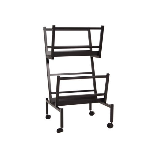 Rolling Floor Stand 2-Tier Mini Gallery Art Bin, Print and Poster Rack ...