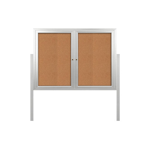 Standing Outdoor Enclosed Poster Display Cases Radius Edge 2 Posts ...