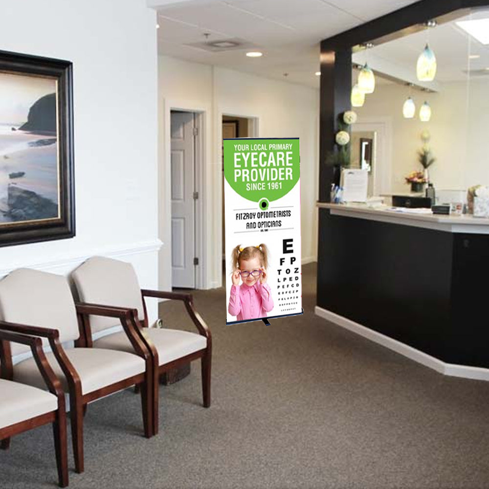 ZENITH Retractable Banner Stand | 35.5" Wide | 77.5" to 105" High ...
