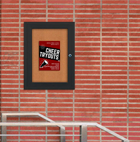 Outdoor Enclosed Poster Display Case 30 x 40 Single Locking Door ...