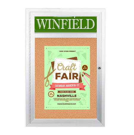 SwingCase, All-weather 30x40 Outdoor Poster Display Case with Header ...