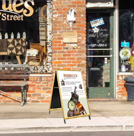 Floor Stand Wood A-Frame 48x48 Sign Holder with Snap Frame Ships Free ...