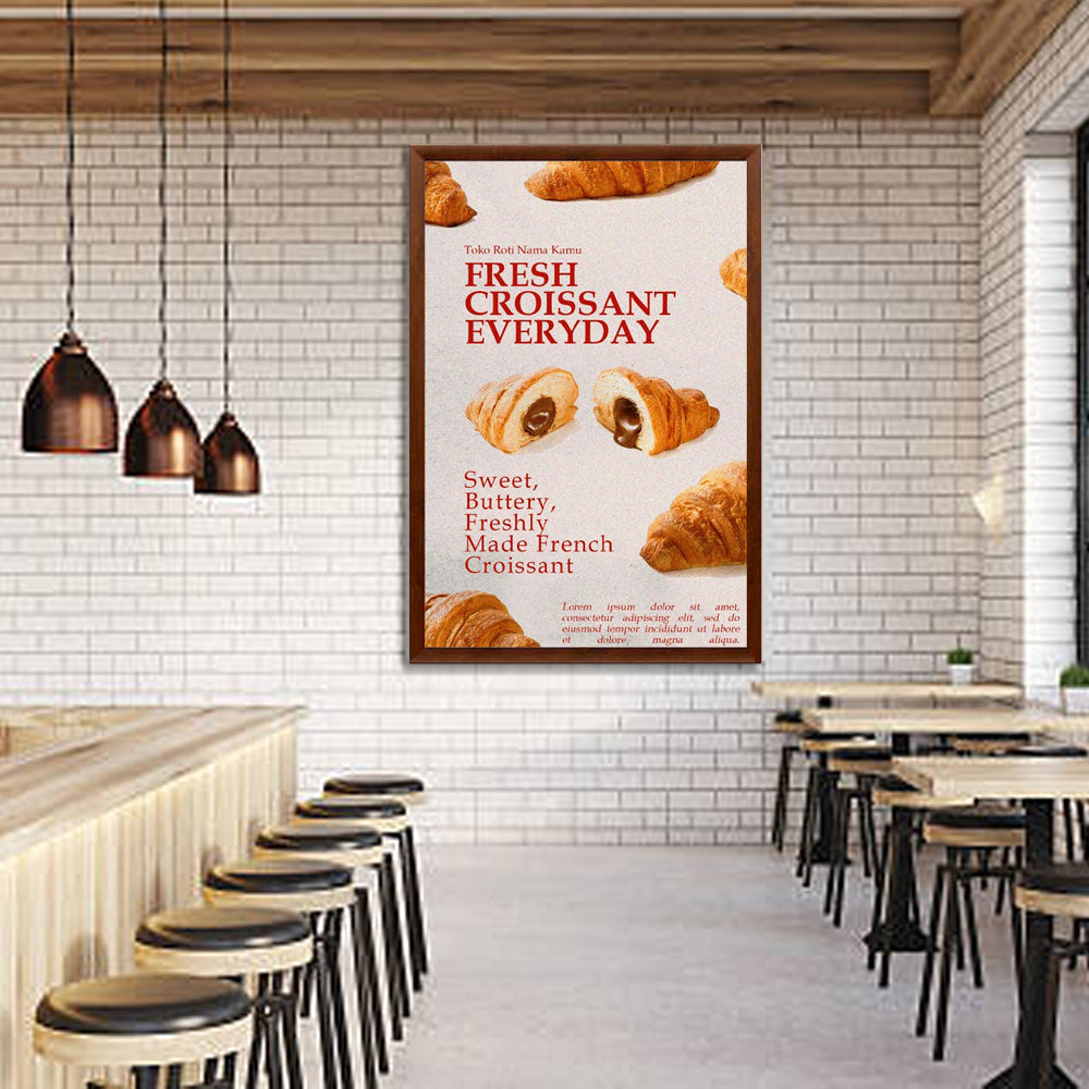 EXTRA-LARGE Wood 48x48 Frame Poster Snaps (1 1/4" Wood Profile ...