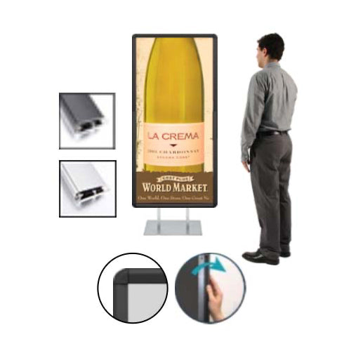 24x60 Poster Sign Holder | Snap Frame with Rounded Corners FREE ...