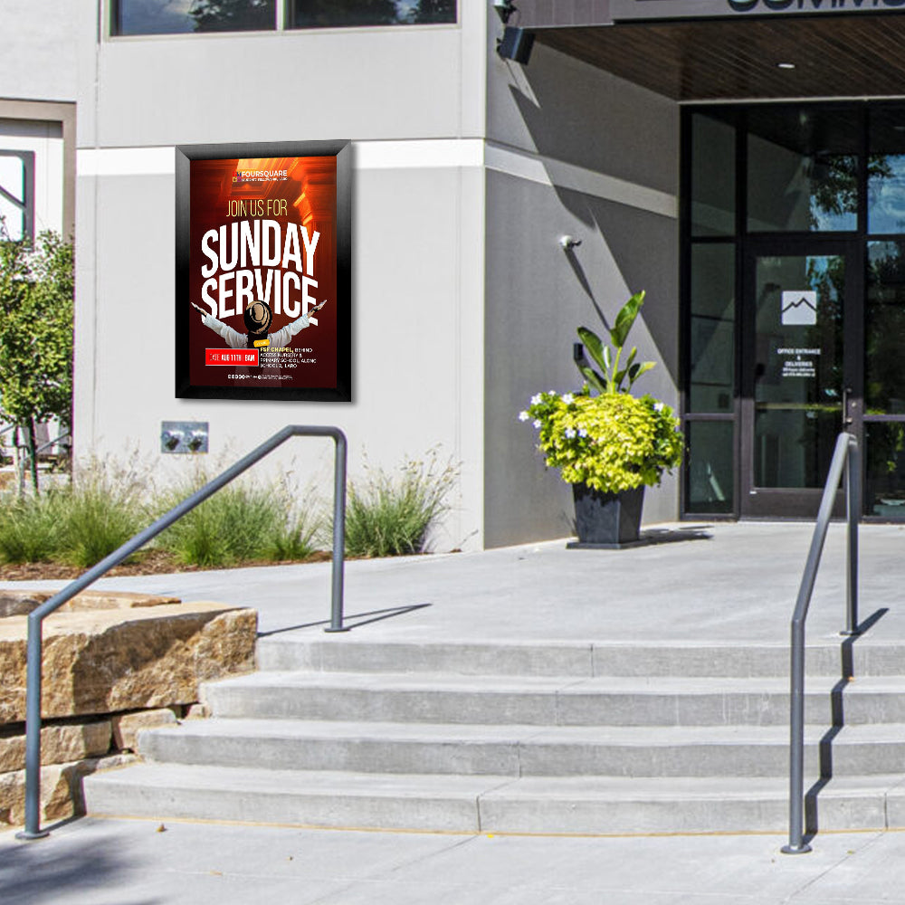 Extra Large 48x60 Poster Snap Frame, Bold Metal 2 1/2" Wide Edge Frame ...